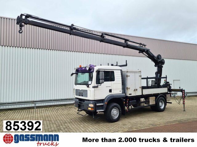 MAN, TGM 18.280 4X4 BB mit Heckkran Hiab XS 122 E-5
